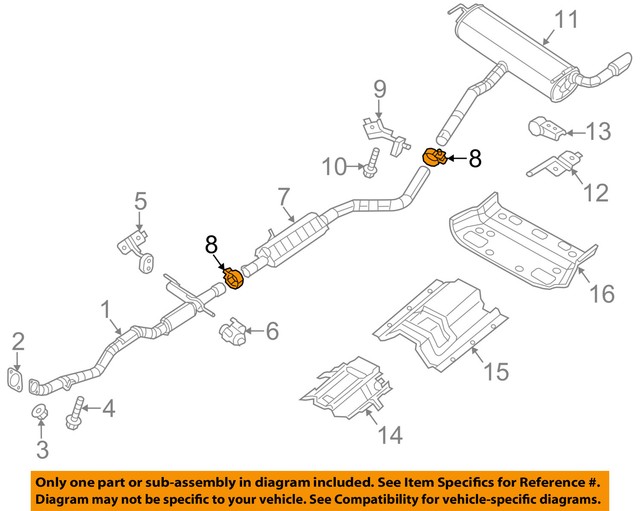 Exhaust Clamp Mopar 55398182AA for sale online | eBay