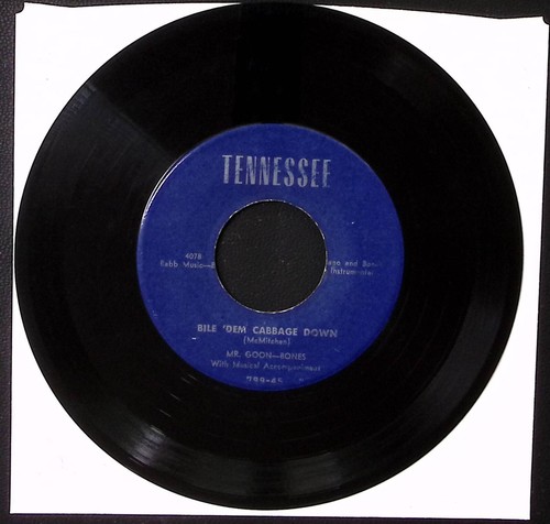 MR. GOON-BONES BILE 'DEM CABBAGE DOWN/JUST BECAUSE TENNESSEE REC VINYL ...