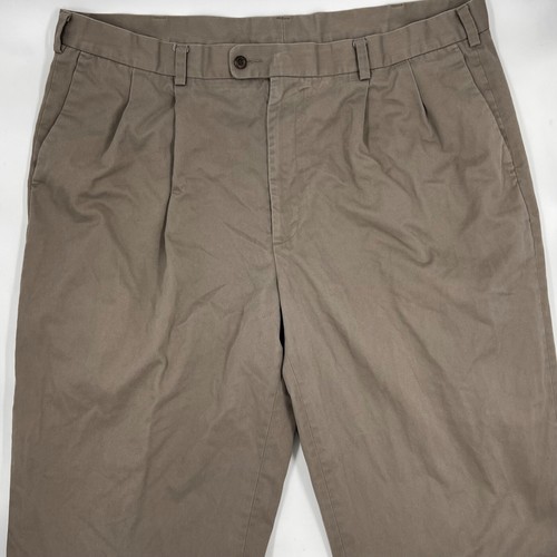 Perry Ellis Portfolio Mens Chino Pants Size 42/32 Beige Tan Khaki Flat ...
