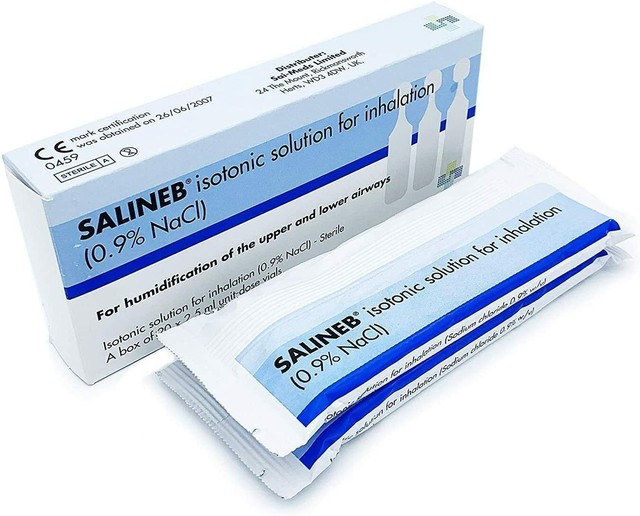 Salineb Isotonic 0.9 Sodium Chloride NaCl Inhalation Saline Solution 20 ...