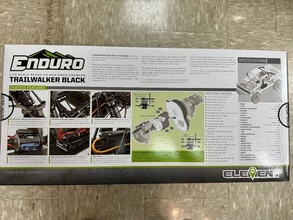 Element RC Enduro Trailwalker Trail Truck 4x4 RTR Rock Crawler Black ...