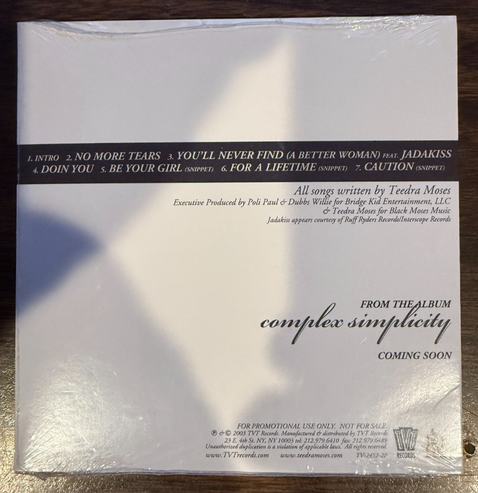 Teedra Moses - Selections From Complex Simplicity Album. "SEALED ...