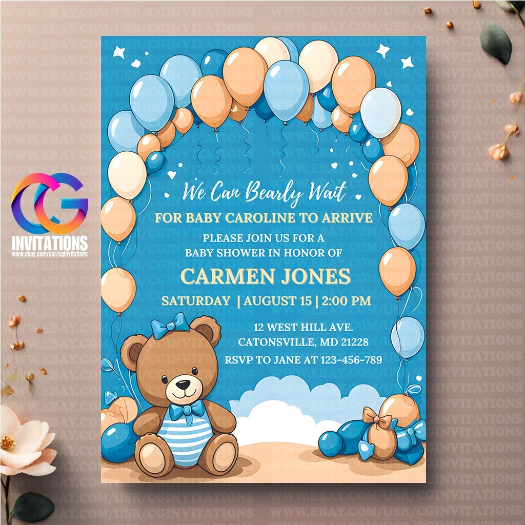 Printable Invitations Baby Shower Boy