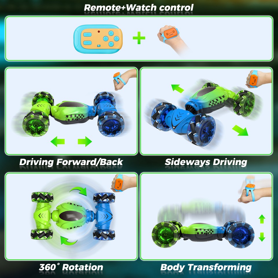 4WD Hand Gesture Sensing 360° RC Stunt Car Off-Road Remote Control ...