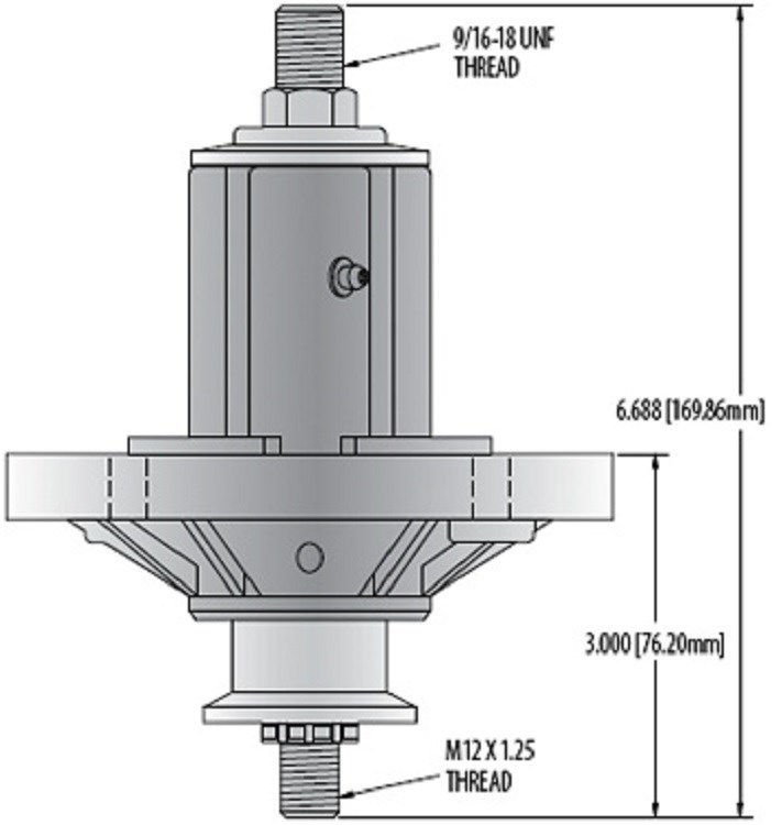 2 x SPINDLE ASSEMBLYS FOR JOHN DEERE RIDE ON MOWERS SPINDLES 7 POINT ...