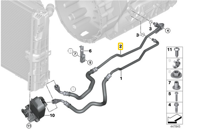 Oil Cooler Hose Pipe Outlet for BMW E88 E90 E82 X1 120i 320i ...