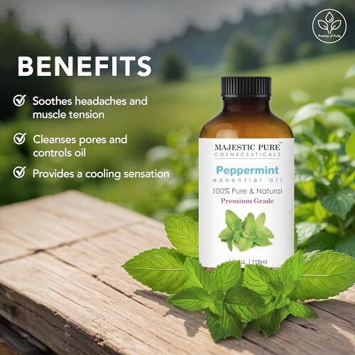 Peppermint Essential Oil | 100% Pure and Natural Peppermint Oil ...