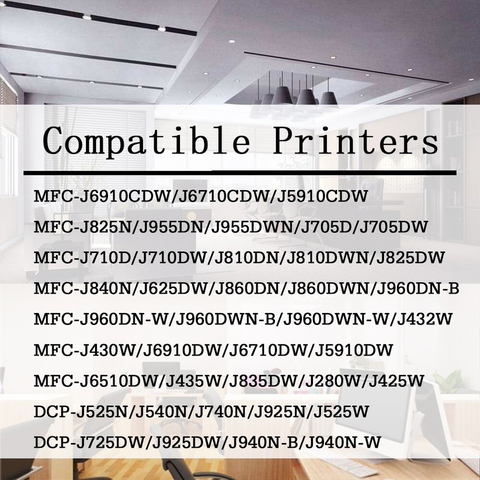 12PK LC-75 LC 75 LC75 Ink Cartridge LC75XL for MFC J435W J5910DW J625DW ...