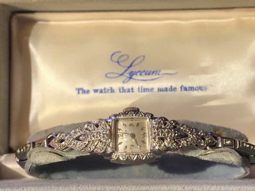 Lyceum 14k White Gold and Diamonds Cocktail Ladies vintage watch ...