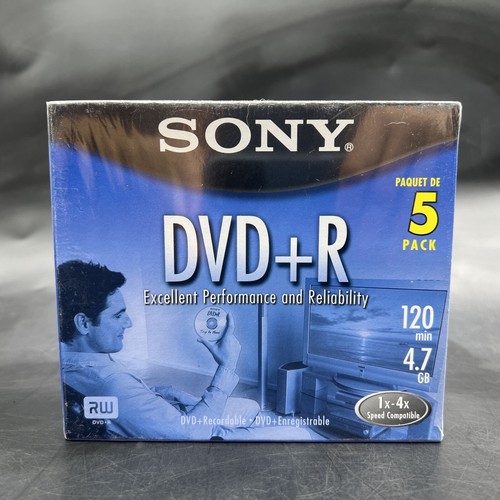 New SONY DVD+R Recording Media 5 Pack 120 Minutes 4.7 GB | eBay