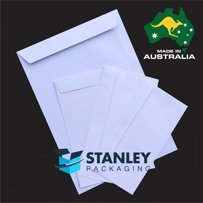 DL DLX C4 C5 C6 White 100GSM 90GSM 80GSM Envelopes Made in Australia | eBay