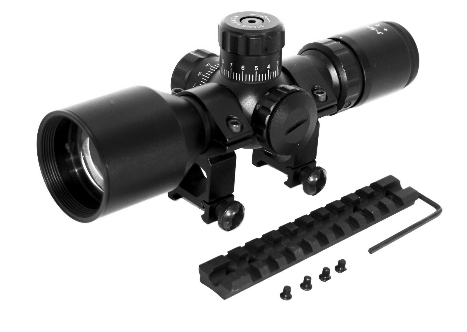 Trinity long range scope mildot reticle black with base for Ruger 10/22 ...