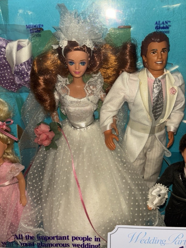 1990 Midge Wedding Party Gift Set Barbie Collection -6 Dolls- #9852 ...