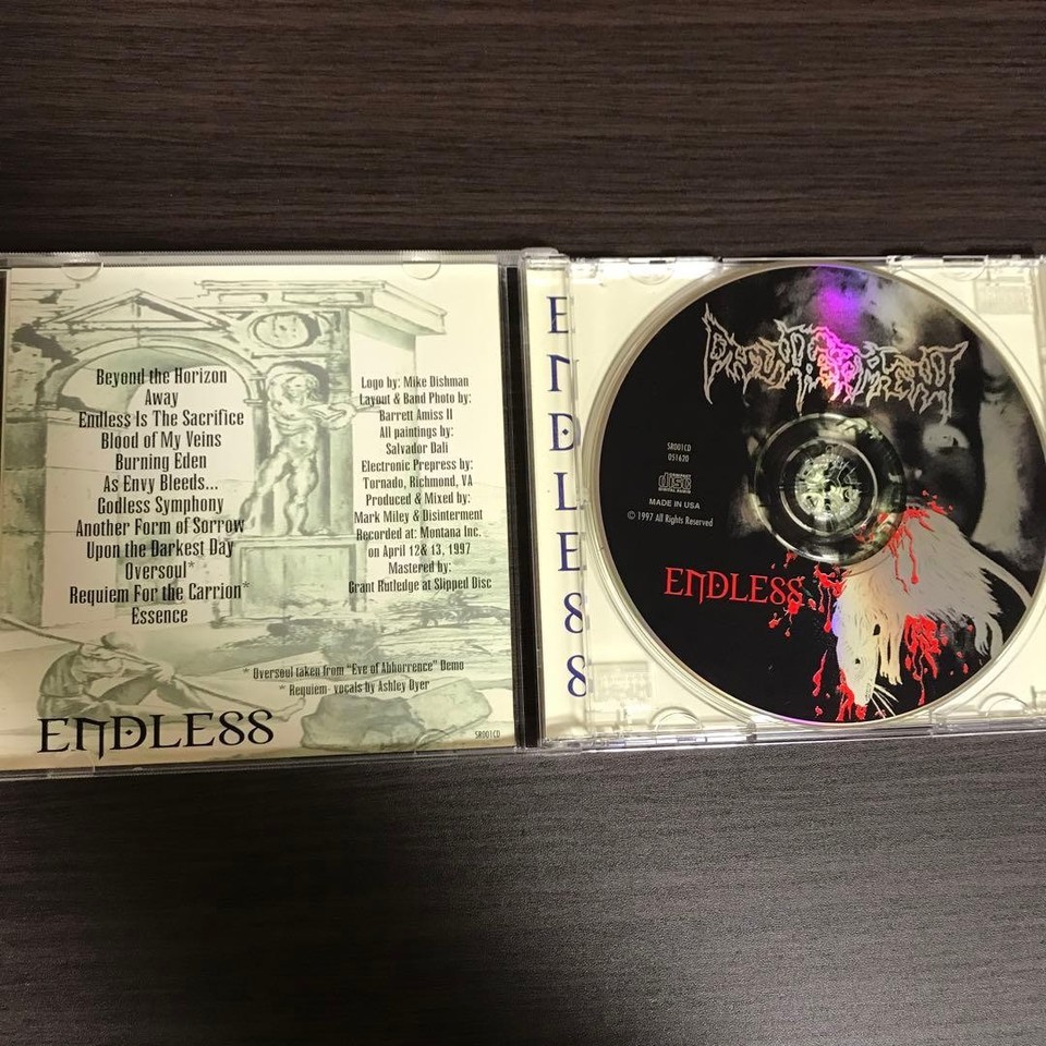 Disinterment Endless US Death Metal 1997 Sevared Records SR001 Used | eBay