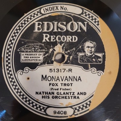 Edison 51317 Nathan Glantz Monovanna Harry Raderman The One I Love Jazz ...
