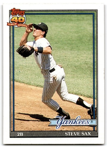 1991 Topps Steve Sax New York Yankees #290 | eBay
