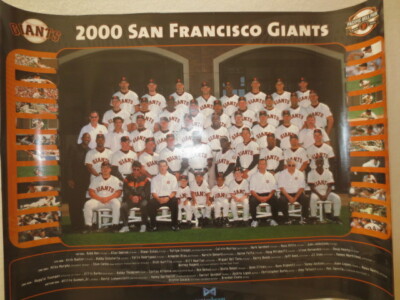 SAN FRANCISCO GIANTS 2000 TEAM PHOTO FIRST YEAR IN PAC BELL PARK 18 X ...