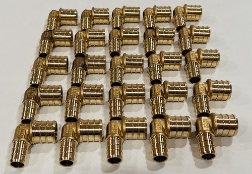 (25) PEX Reducing Elbow Brass Crimp Fitting Lead Free 3/4" X 1/2" | eBay