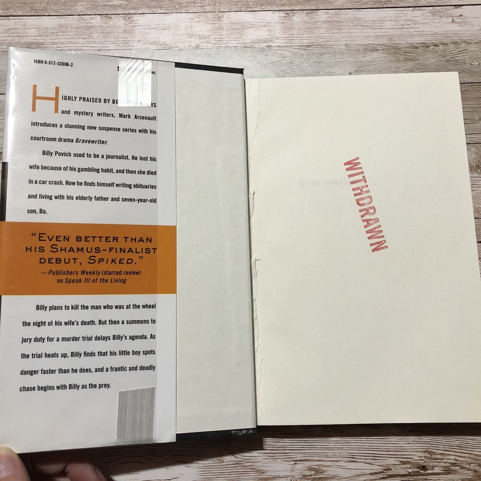 Billy Povich Ser.: Gravewriter by Mark Arsenault (2006, Hardcover) X ...