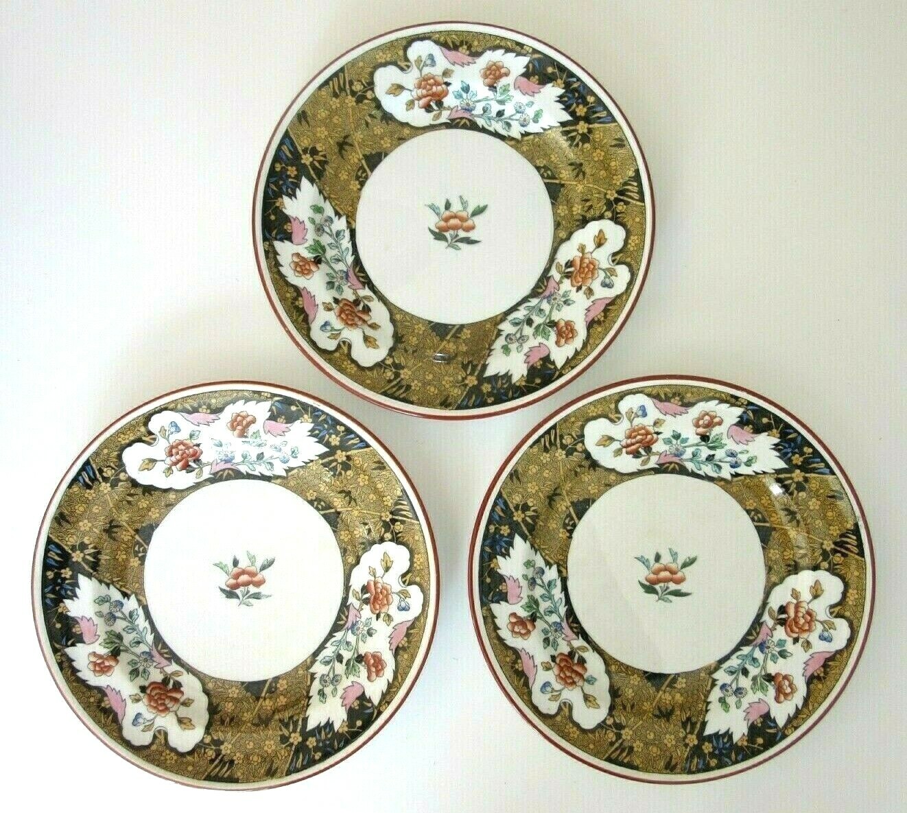 ANTIQUE MINTON DECORATIVE PLATES 9" PLATES ~ C2194 ~ SET of THREE | eBay