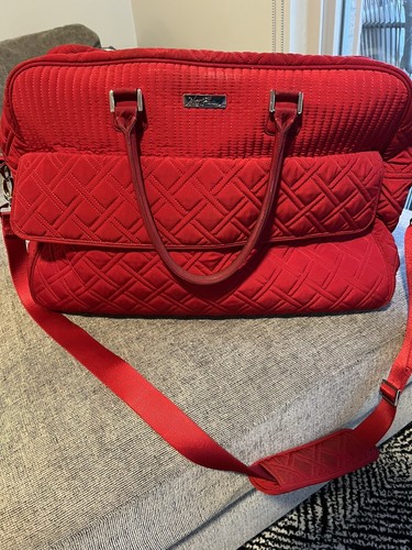 Gently Used Red Vera bradley travel bag large | eBay