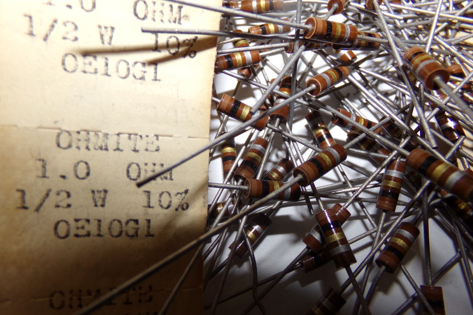 1 ohm carbon composite resistor 20 pieces 1/2 watt | eBay