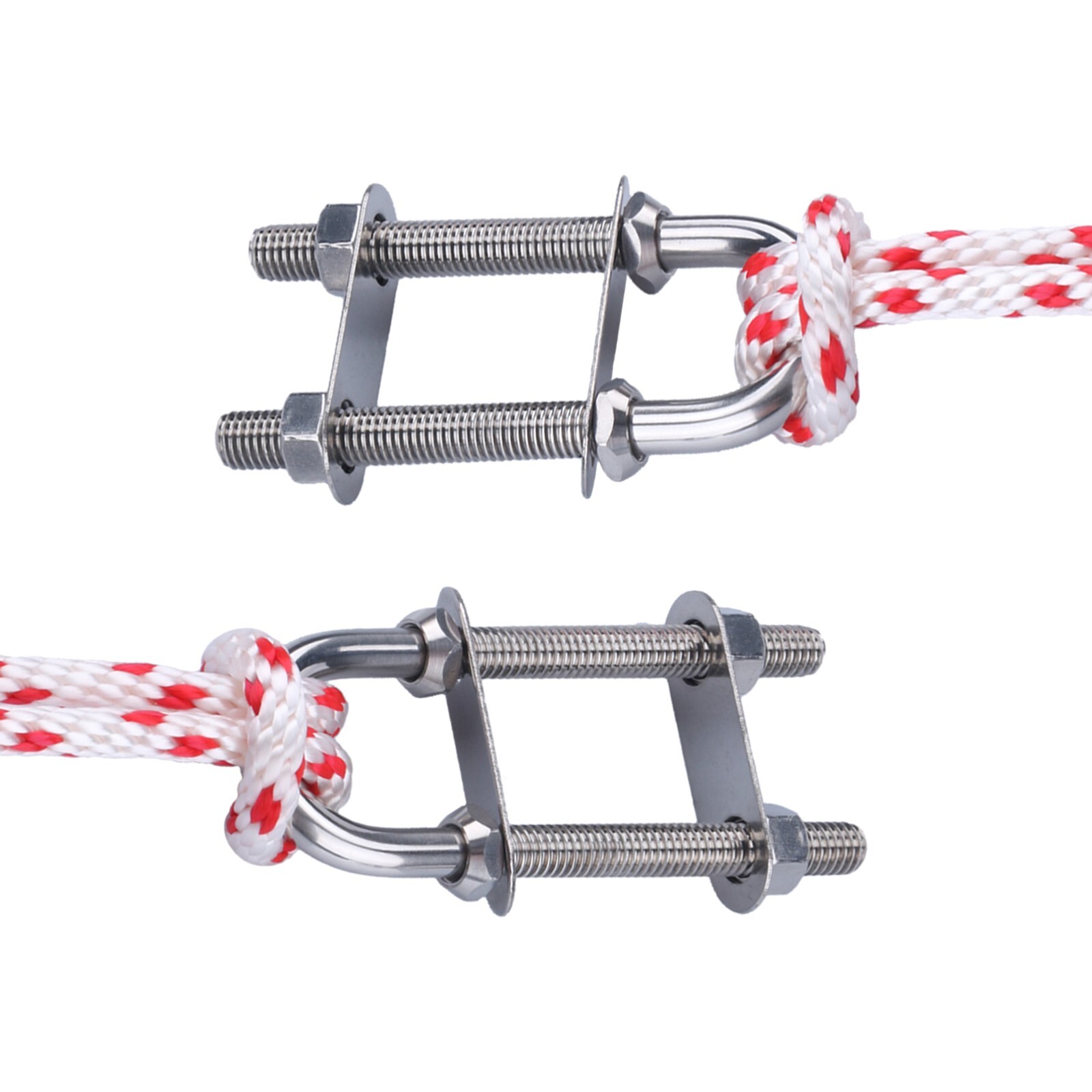 2X Marine Boat Stainless Steel Stern Bow Eye Tie Down U Bolt 3" thread ...