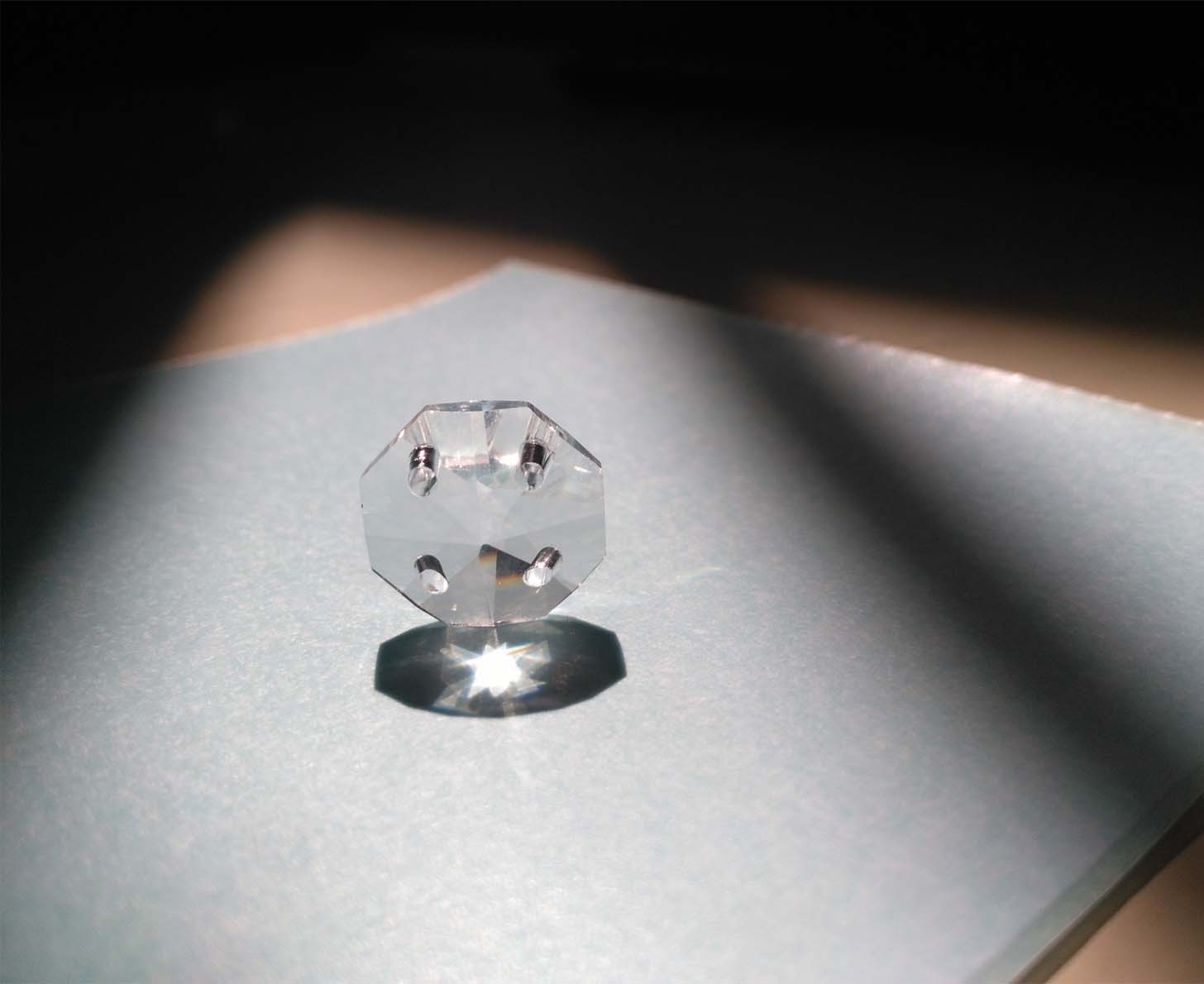 50Pcs Crystal Octagonal Beads Chandelier Light Prisms Decor 14mm 1.2.3 ...