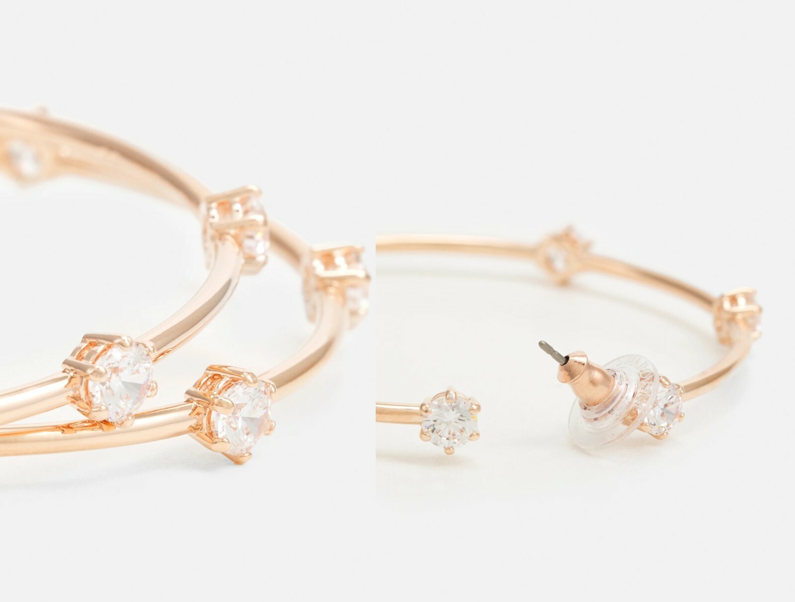 New in Gift Box SWAROVSKI Brand 5609706 Rose Gold Constella hoop ...