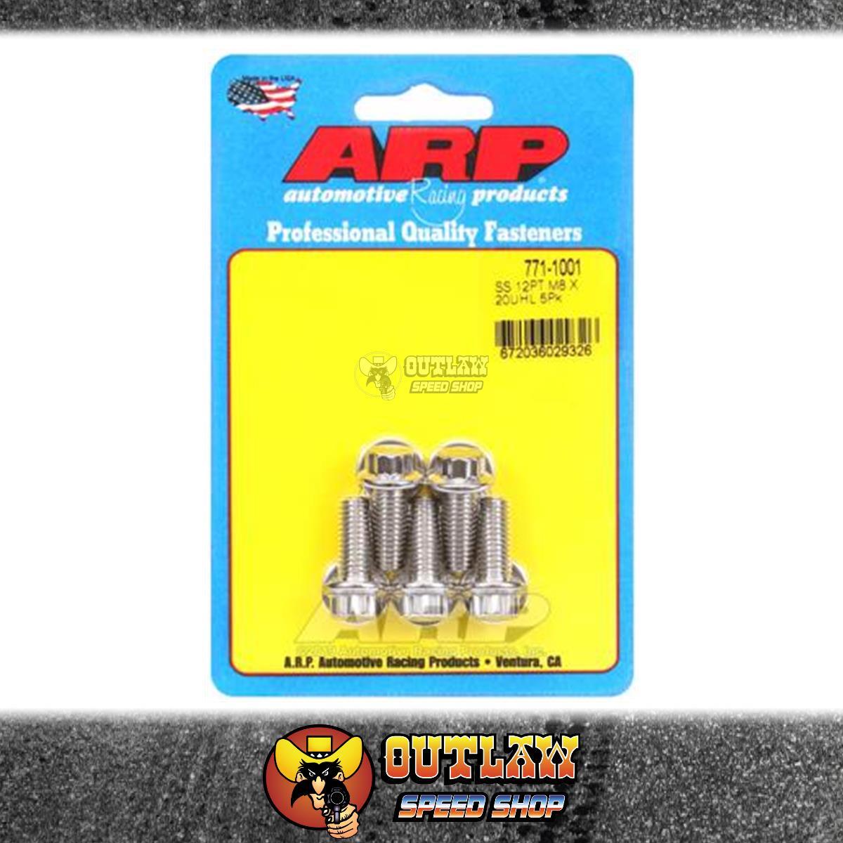 ARP Stainless 300 Bolts M8 x 1.25 x 20mm UHL, 10mm 12-Pt Head 5-Set ...