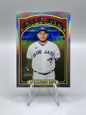 Alejandro Kirk 2021 Topps Heritage #544 Chrome Refractor RC /572 Blue ...