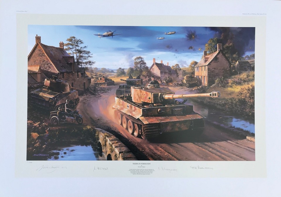 Tigers in Normandy by Nicolas Trudgian signed by WWII Panzer Tank ...