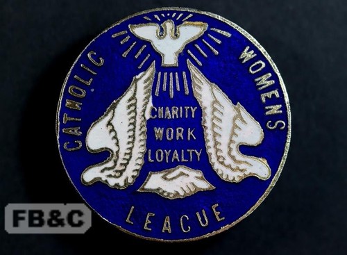 Catholic Women's League CWL Enamel Badge - Charity Work Loyalty | eBay