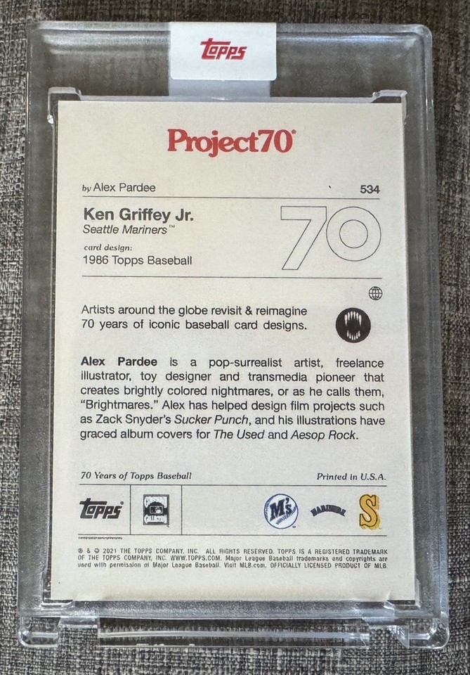 2021 Topps Project 70 KEN GRIFFEY JR by ALEX PARDEE #534 Mariners HOF ...