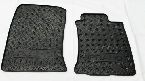 TOYOTA PRADO 120 SERIES RUBBER FLOOR MATS FRONT 2002-2009 NEW GENUINE ...