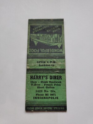 Harry's Diner Indianapolis Indiana Matchbook Cover | eBay