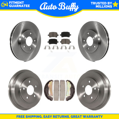 [Front+Rear] Disc Brake Rotors Ceramic Pads And Drum Kit For Chevrolet ...