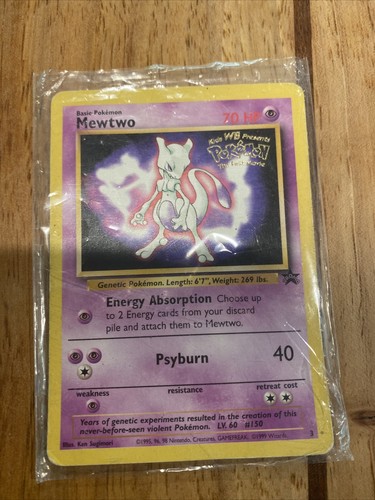 1999 Mewtwo pokemon the mewtwo movie promo card (holographic) | eBay