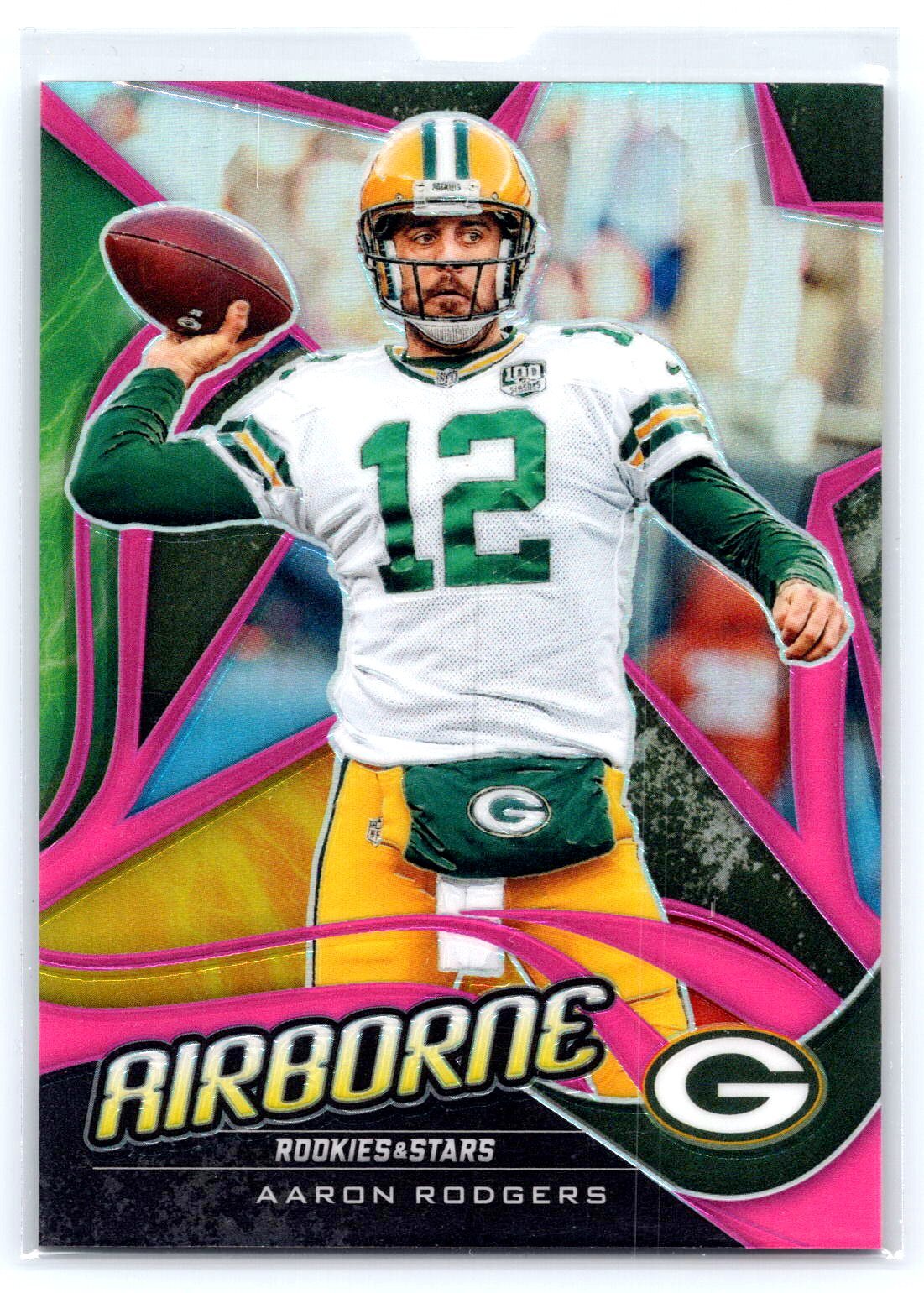 Aaron Rodgers 2019 Panini Rookies And Stars Air Ar 34 50 Airborne Pink