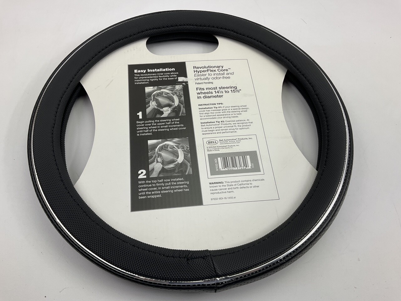 Bell 97032-9DI Fastline Black Steering Wheel Cover W/ Hyperflex Core | 14.5-15.5" | Aftermarket ...