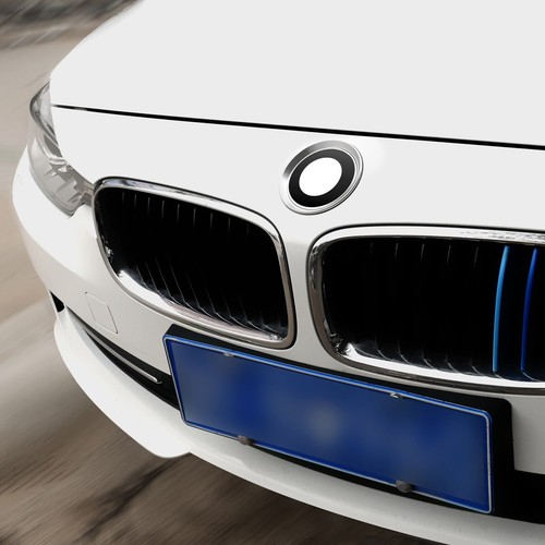 Aluminum Silver Front Rear Badge Ring Fits 12-18 F30 328i 335 330 340i ...