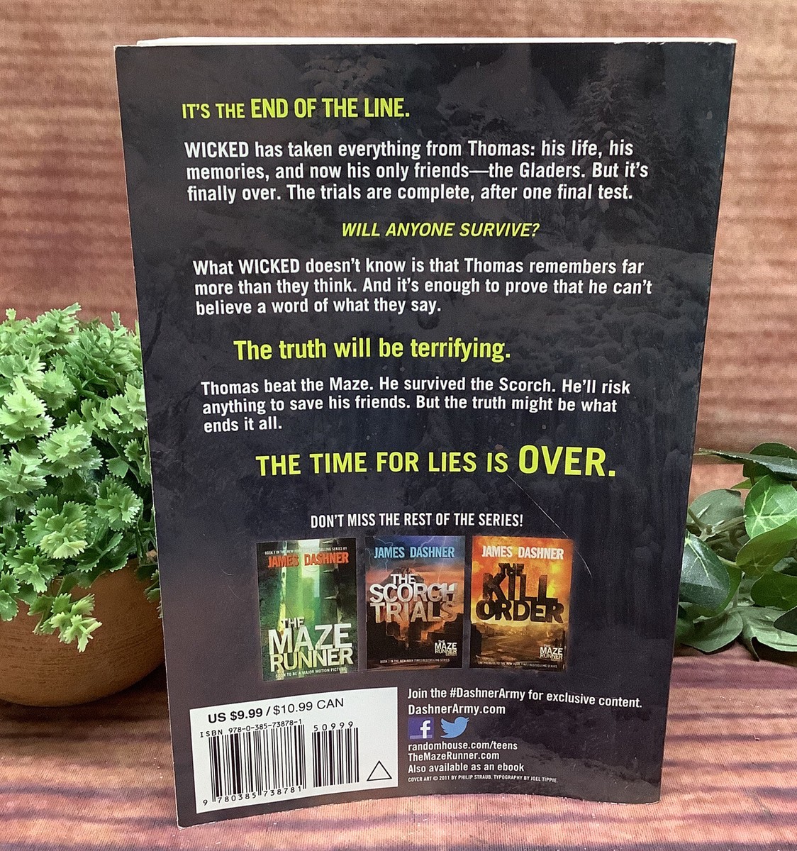 The Maze Runner Book Back Cover