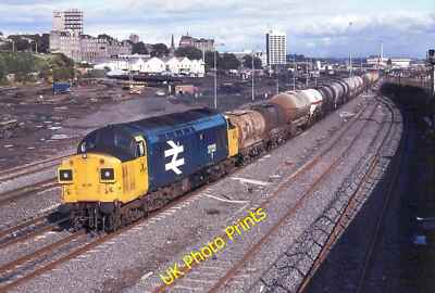 Railway Photo 6x4 Class 37 37021 freight train Tay Bridge c1987 | eBay UK