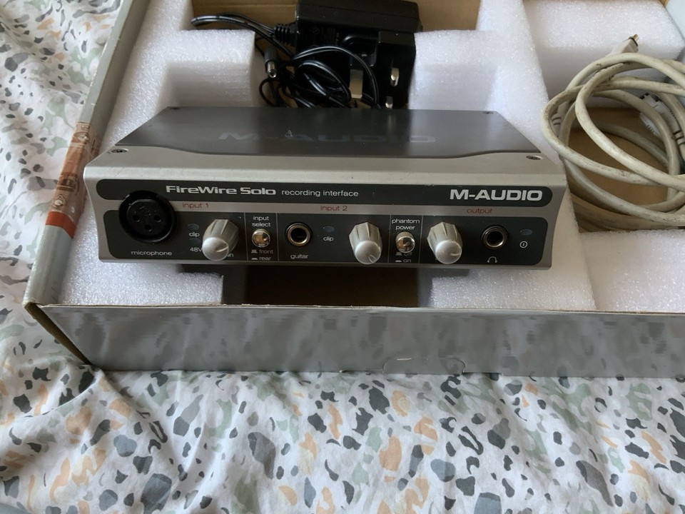 M-Audio FireWire Solo Audio Interface PC/Mac Boxed with Cable and power ...