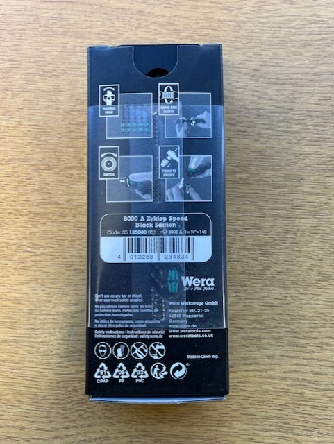 Wera 8000 A Black Edition Zyklop Speed 1/4" Drive Ratchet - 135880 | eBay UK