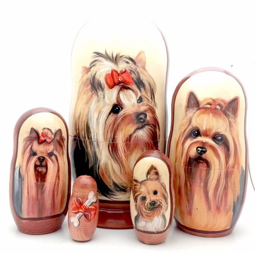 Yorkshire Terrier Dog Breed Russian Handmade Nesting DOLL Yorkie Poppy ...