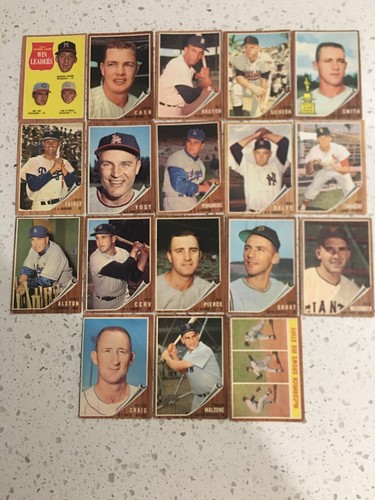 (Lot of 73) 1962 Topps Baseball Cards (Stars, Semi-Stars, Commons) in ...