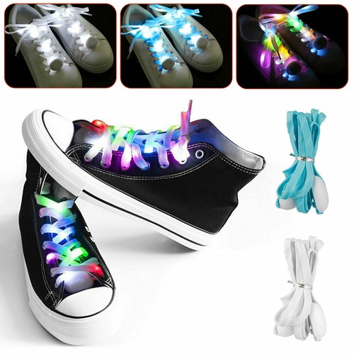 47'' Light Up Shoelaces LED Laces 3 Modes Strap Party Flashing Nylon ...