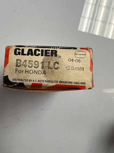 Nos Glacier Engine Main Bearing fit Honda B4591LC .25MM | eBay