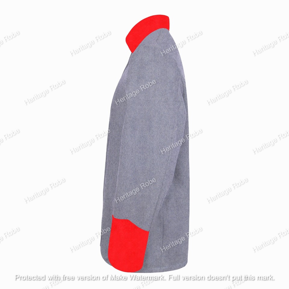 US Civil War 7 CSA Confederate Grey Sack Coat With Color Cuff & Collar ...